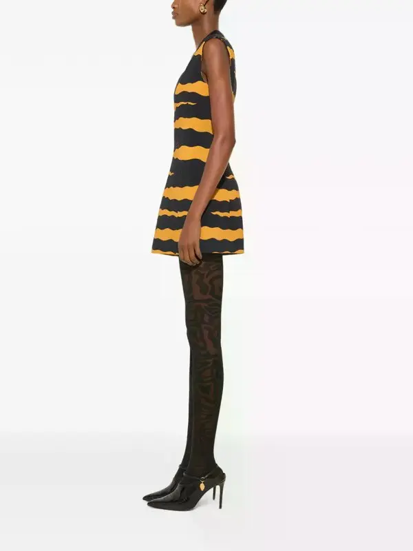 Emilio Pucci Fiamme-print Cady Dress - Black