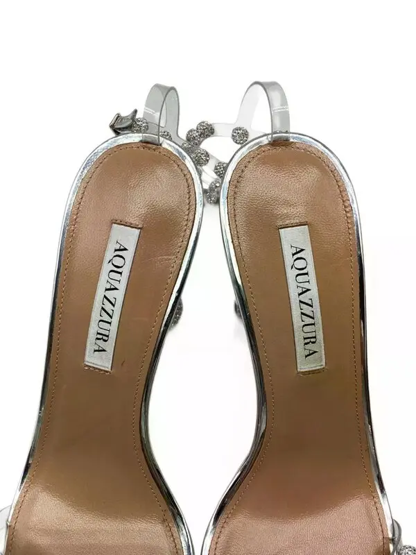 AQUAZZURA Secrets 95 Embellished Sandals