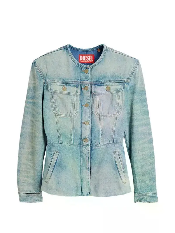 DIESEL® Collarless Denim Jacket - Blue
