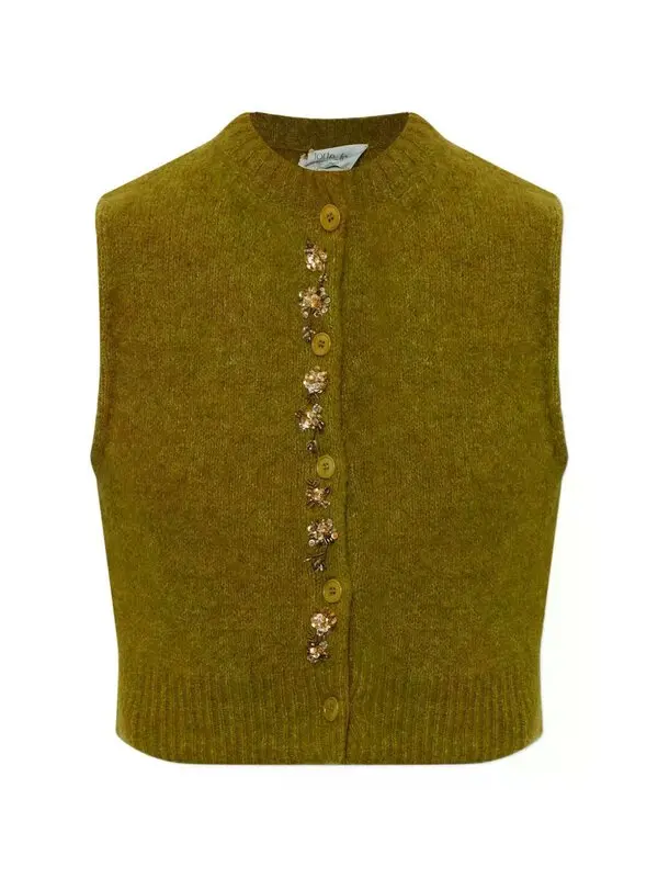 FORTE_FORTE Appliqué-embellished Waistcoat - Green