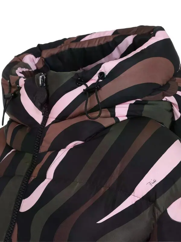 Emilio Pucci Iride-print Puffer Coat - Black