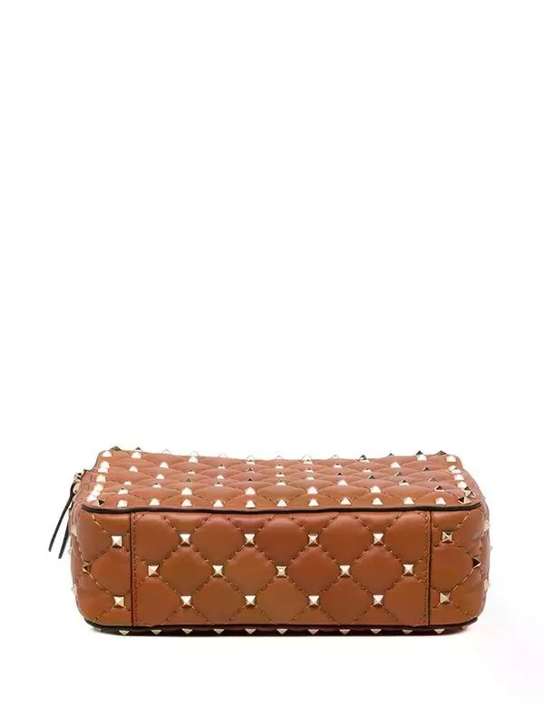 Valentino Garavani 2018-2026 Lambskin Rockstud Spike Double Zip Camera Bag Satchel