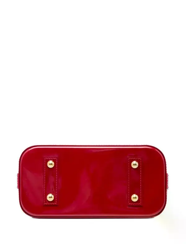 LOUIS VUITTON 2011 Monogram Vernis Rayures Alma Bb Satchel