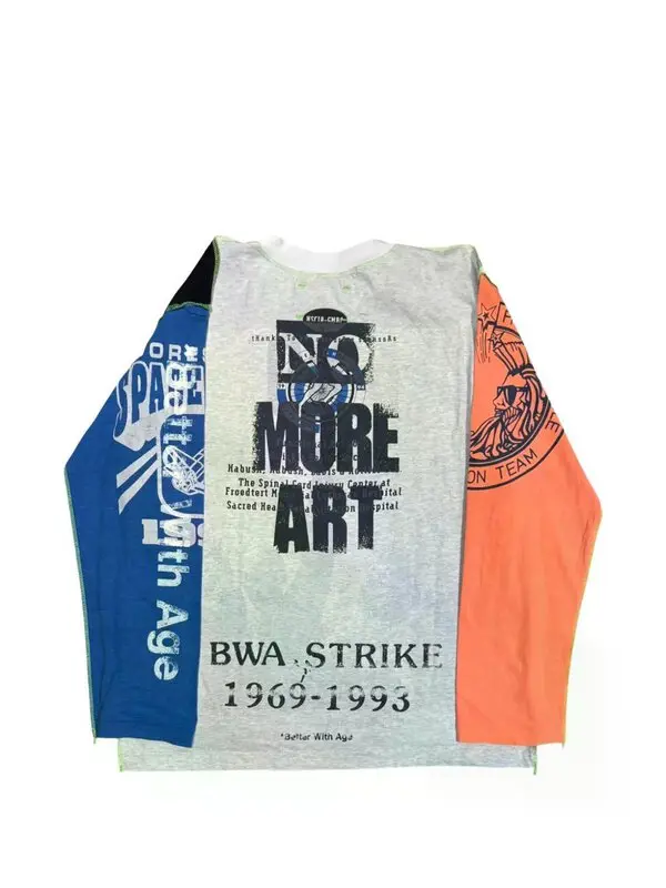 BETTER WITH AGE Patchwork Reversible Long-sleeve T-shirt