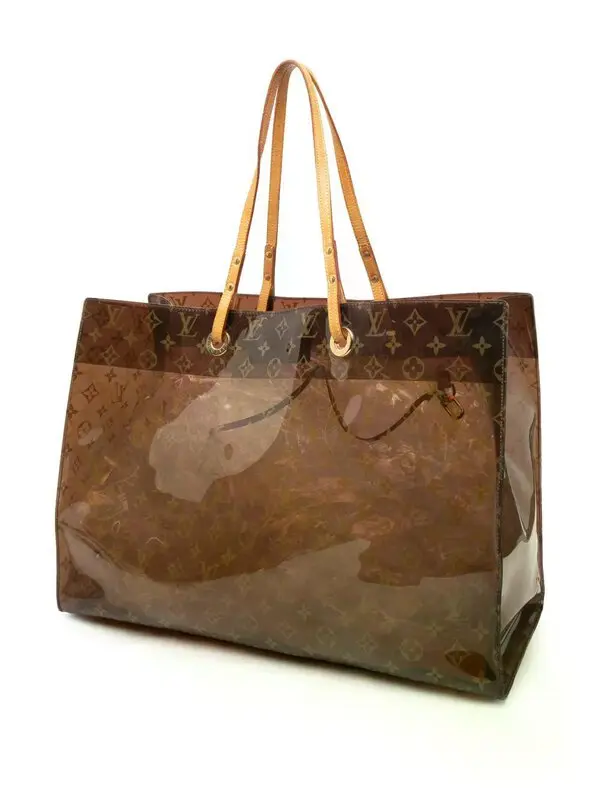 LOUIS VUITTON 2000 Monogram Vinyl Cabas Sac Cruise Tote Bag - Brown