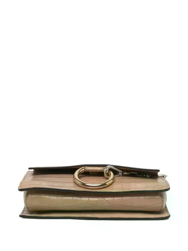 Chloé 2019 Small Croc Embossed Leather Faye Crossbody Bag