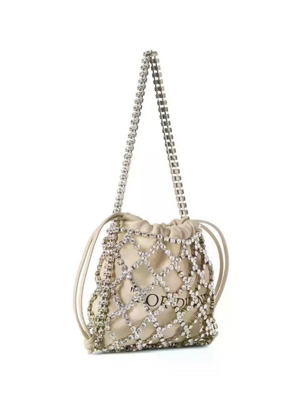 Off-White For Dinner Crystal-embellished Leather Shoulder Bag