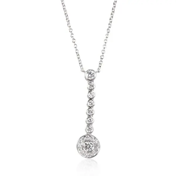 Tiffany & Co. Diamond Circlet Drop Pendant - Platinum