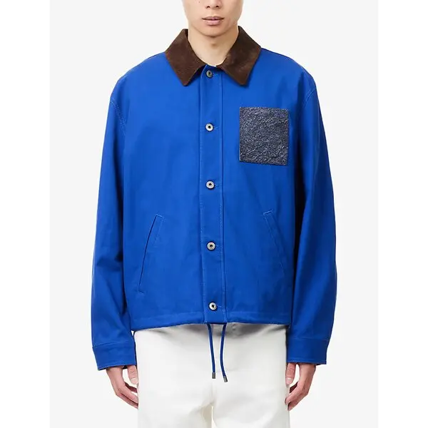 Loewe Contrast-collar Cotton Jacket