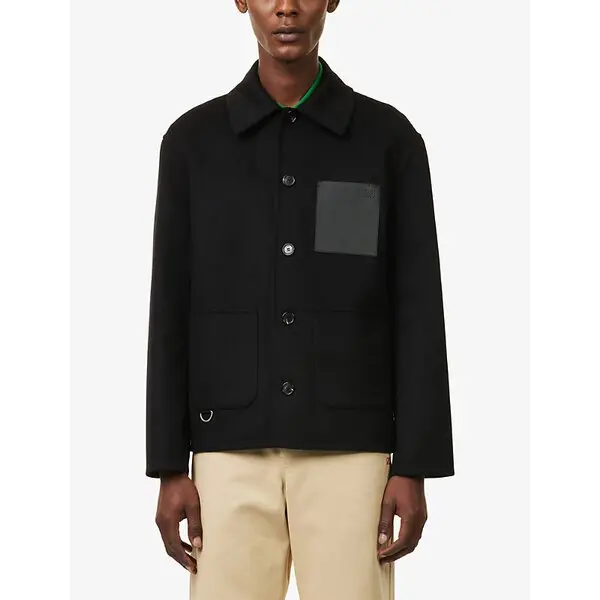 Loewe Embossed Patch-pocket Wool-blend Jacket