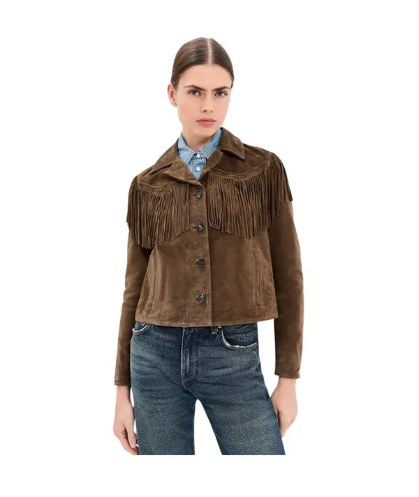 NILI LOTAN Eloi Calfskin Suede Jacket