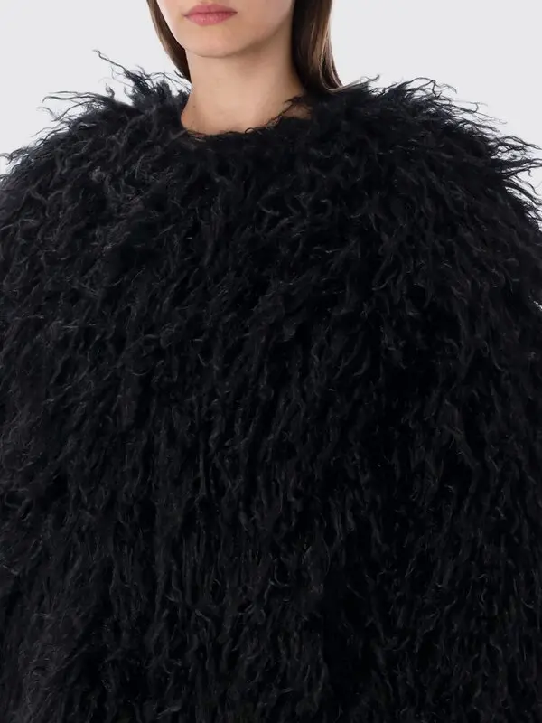 Goldbergh Reversible Short Faux Fur Coat With Graphic Print - Black