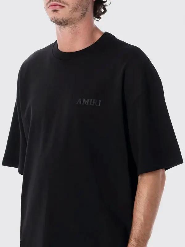 Amiri Crew Neck Cotton T-shirt With Short Sleeves And Tone-on-tone Logo