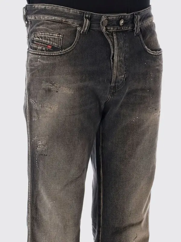 DIESEL® D-buck Flared Low-rise Jeans In Stretch With Worn Effect