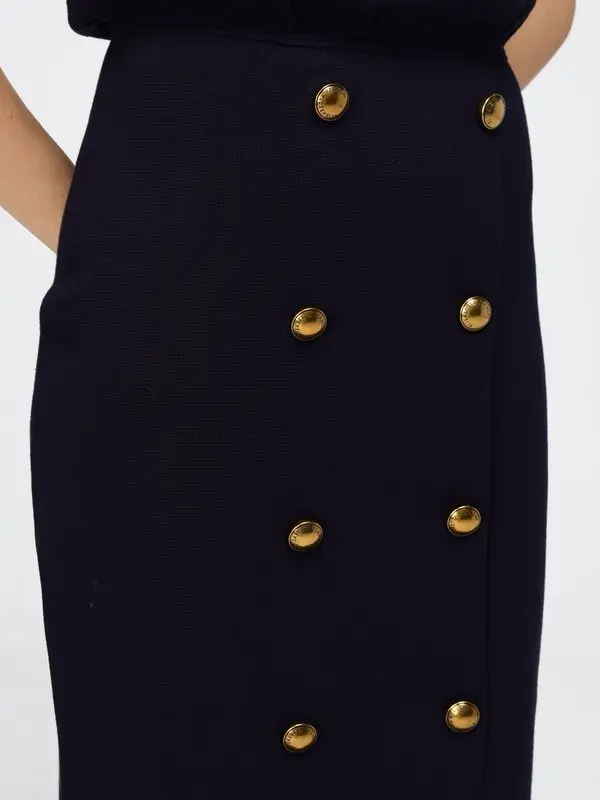 Elisabetta Franchi Slim Fit Viscose Knit Wrap-style Mini Dress