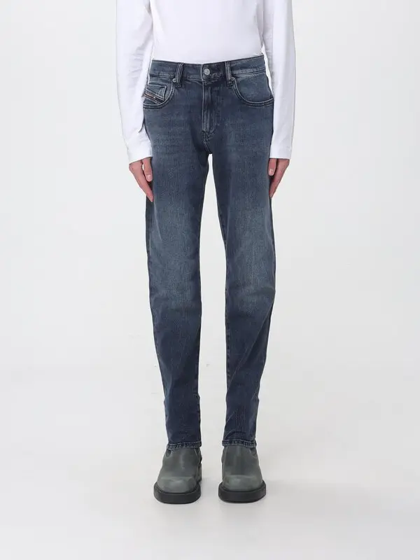 DIESEL® D-strukt Mid-rise Slim Fit Jeans In Stretch Denim - Navy