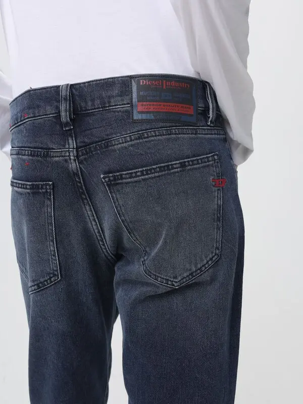 DIESEL® D-strukt Mid-rise Slim Fit Jeans In Stretch Denim - Navy