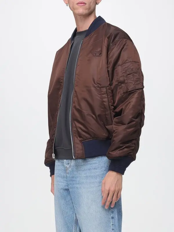 DIESEL® Wind-resistant Polyester Bomber Jacket With A Relaxed Fit And Dropped Shoulders