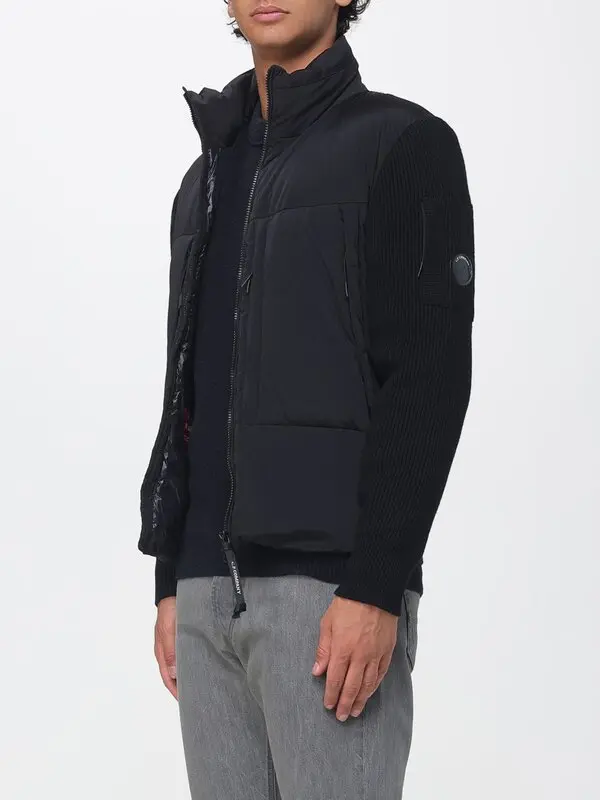 C.P. COMPANY Wool Knit Jacket With Zip And High Neck