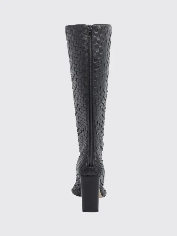 Bottega Veneta Cherry Intrecciato Leather High-heel Knee-high Boots