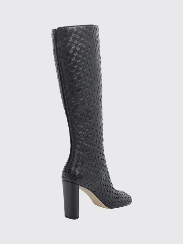 Bottega Veneta Cherry Intrecciato Leather High-heel Knee-high Boots