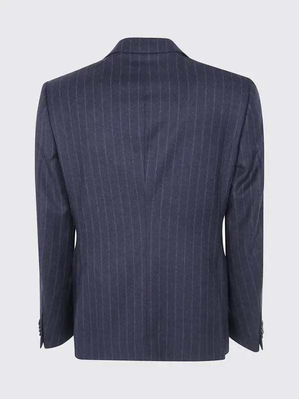 Zegna Pinstripe-pattern Pure Wool Single-breasted Suit - Grey