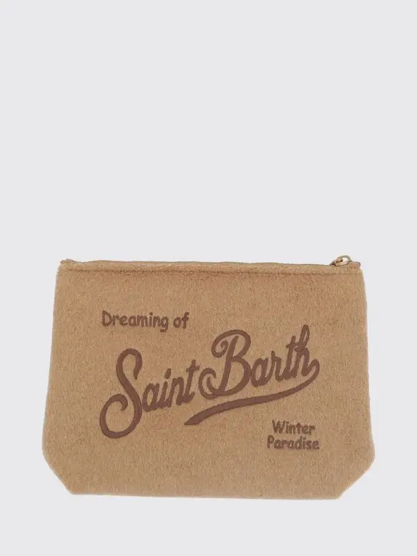 MC2 SAINT BARTH Aline Wool Blend Mini Handbag With Embroidered Logo - Fa03