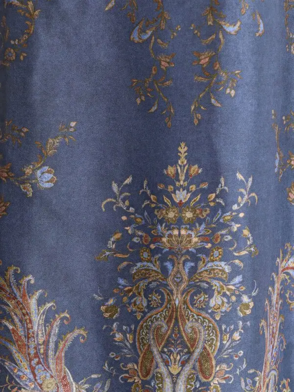 Zimmermann Valiant High-waisted Silk Palazzo Trousers With Paisley Print - Blue