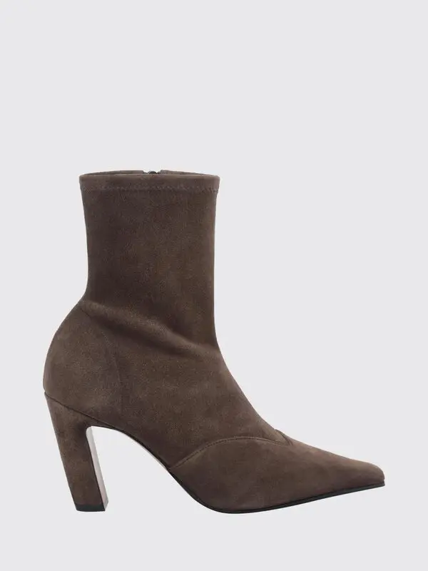 Khaite Nevada Suede Ankle Boots With High Block Heel