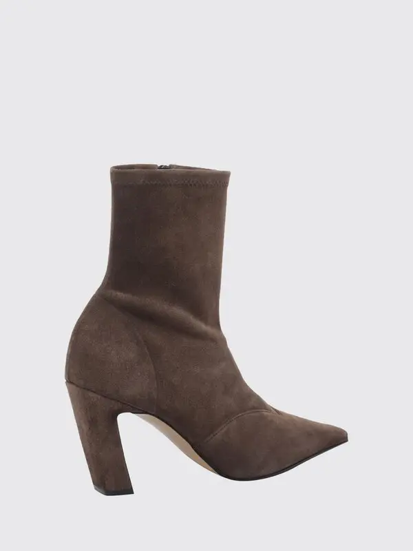 Khaite Nevada Suede Ankle Boots With High Block Heel
