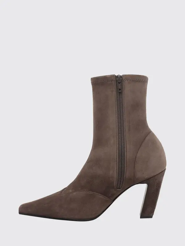 Khaite Nevada Suede Ankle Boots With High Block Heel