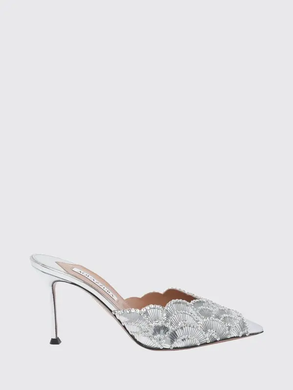 AQUAZZURA Heeled Sandal - Silver