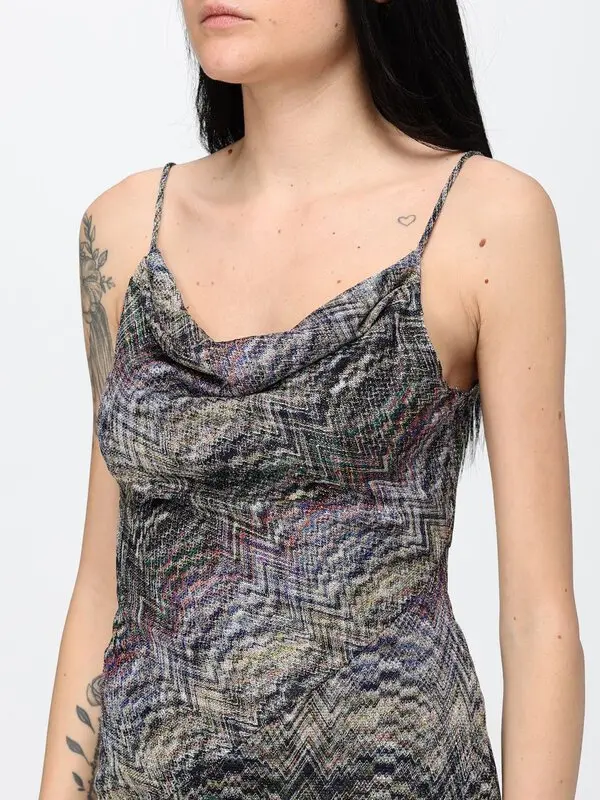 Missoni Zig Zag Sheath Mini Dress With Thin Straps