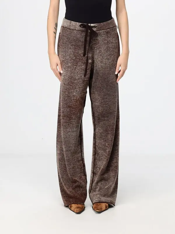 DIESEL® Abstract Print Wool Knit Palazzo Trousers