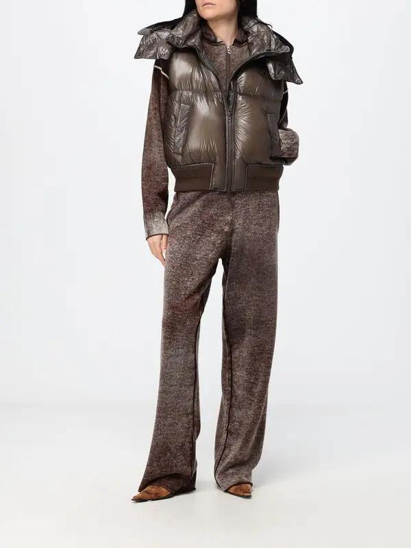 DIESEL® Abstract Print Wool Knit Palazzo Trousers