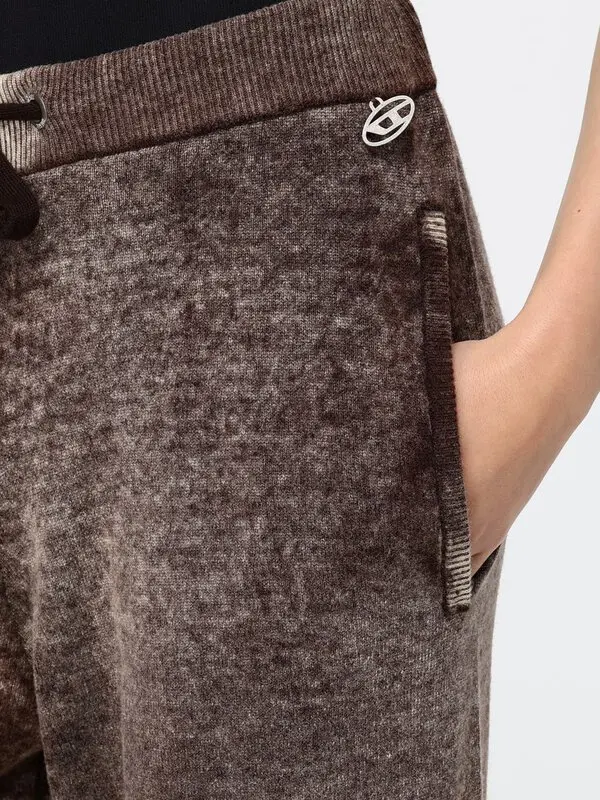 DIESEL® Abstract Print Wool Knit Palazzo Trousers