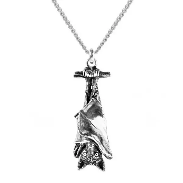LEE RENEE Bat Necklace - Silver