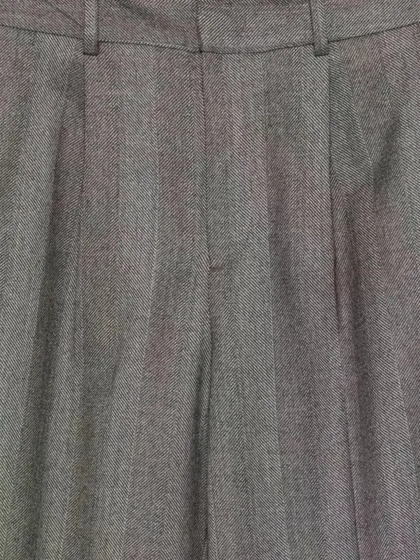 PT TORINO Herringbone Pleated Trousers