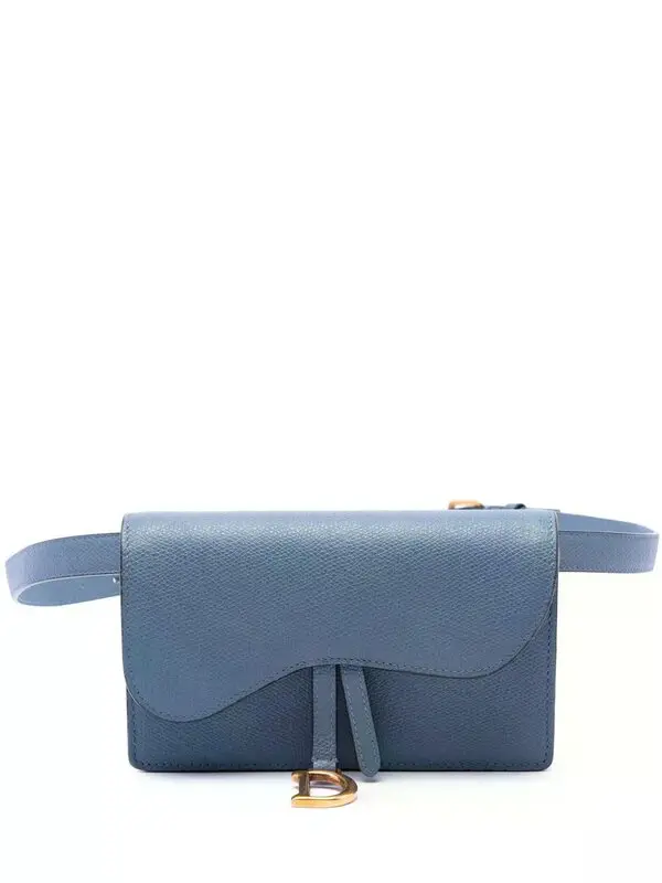 Dior 2019 Grained Calfskin Saddle Pouch Belt Bag