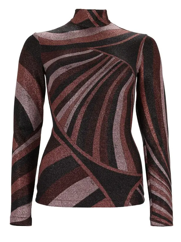 Emilio Pucci Top In Lurex Con Stampa "iride - Multicolour