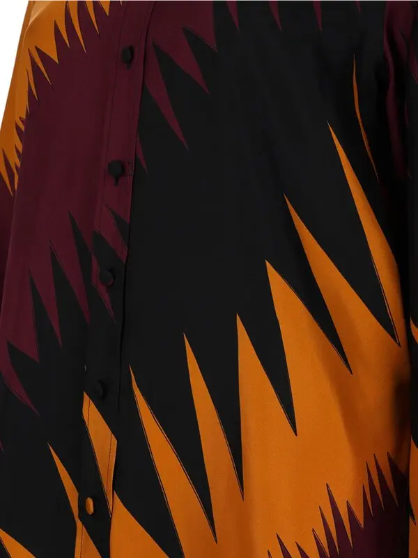 Emilio Pucci Camicia In Seta Con Stampa "drago - Multicolour