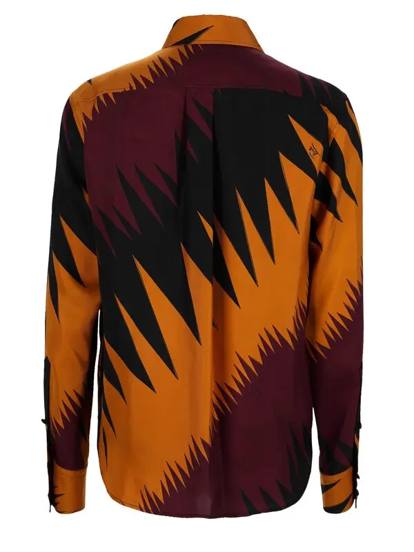 Emilio Pucci Camicia In Seta Con Stampa "drago - Multicolour