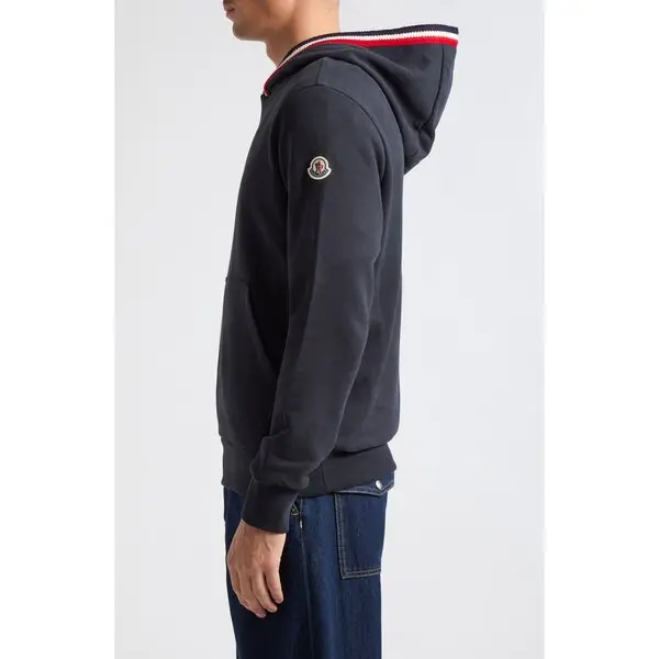 Moncler Logo Hoodie - Navy