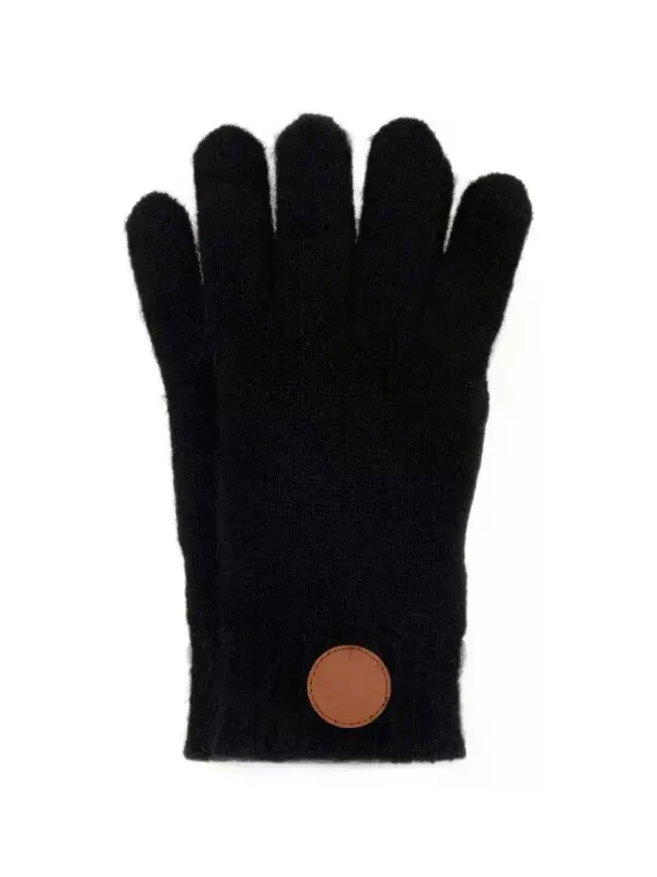 VIVIENNE WESTWOOD Logo-patch Knit Gloves - Black