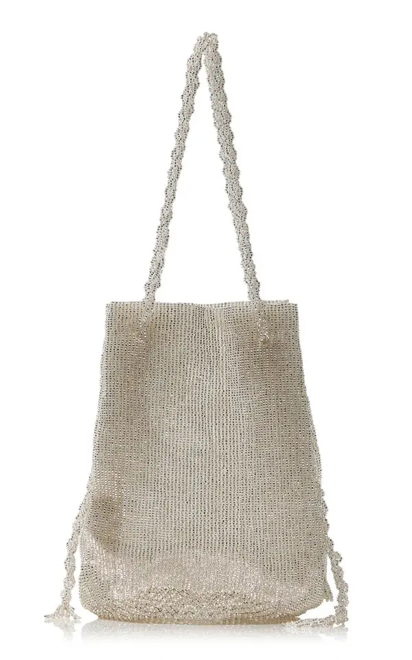 PURA UTZ Exclusive Rope Beaded Pouch - Silver