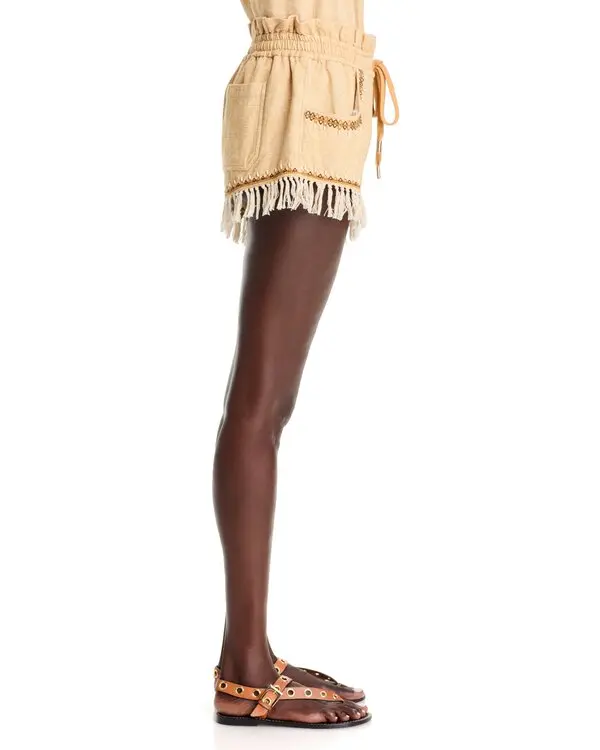 Isabel Marant Étoile Caroline Beaded Fringe Shorts