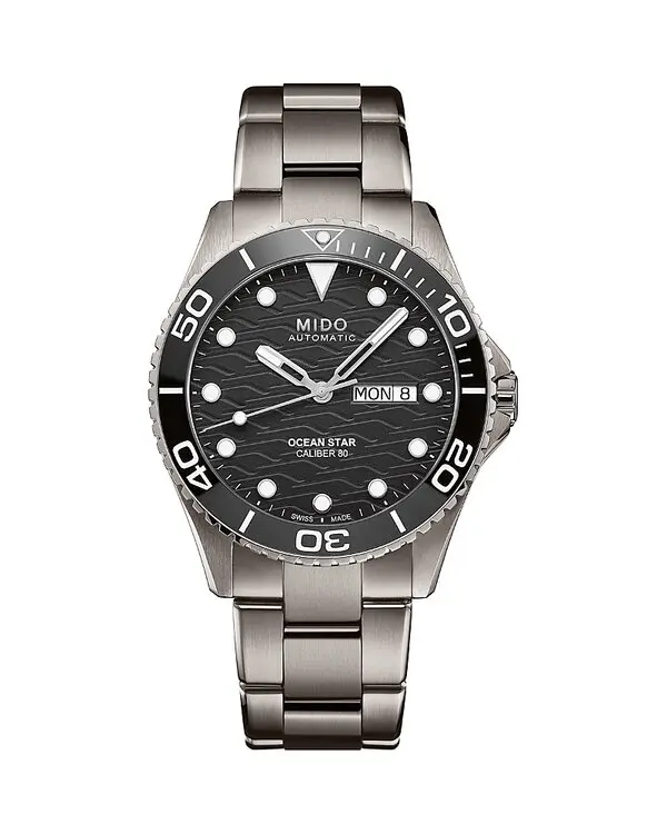 MIDO Ocean Star 200c Watch, 42.5mm - Black/titanium