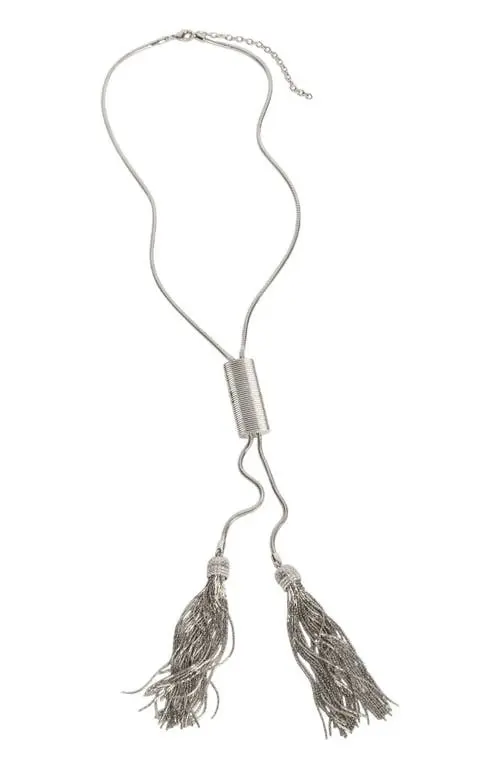 Balmain Long Brass Tassel Necklace