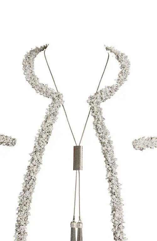 Balmain Long Brass Tassel Necklace
