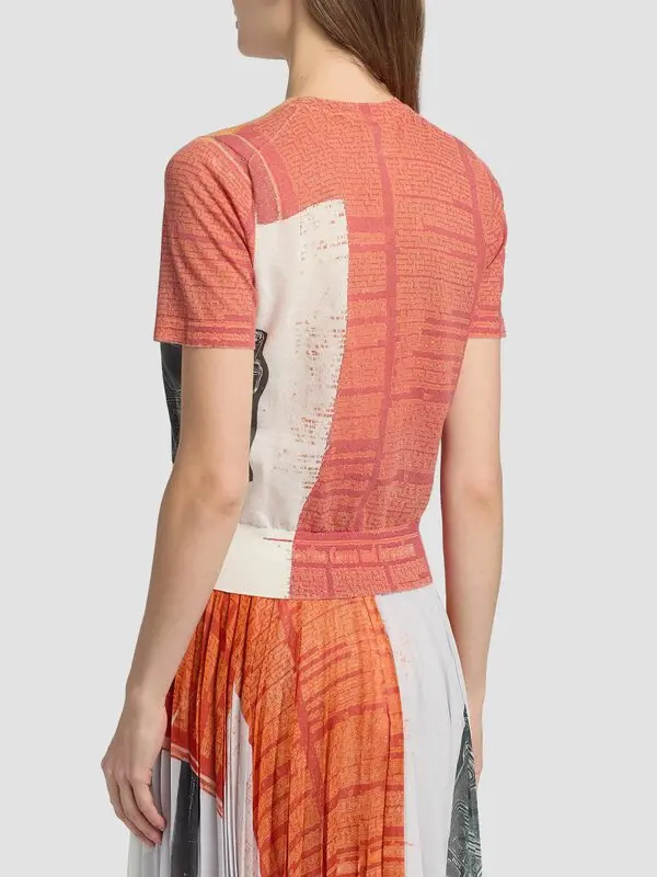 JASON WU Printed Cotton-blend T-shirt